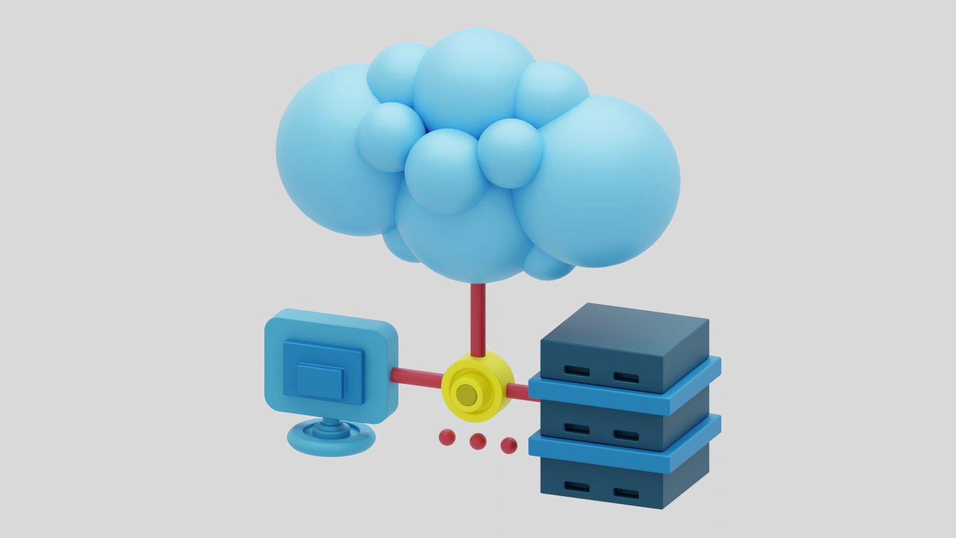 3D Website Hosting 3d Icon Represented With Computer And Server ...