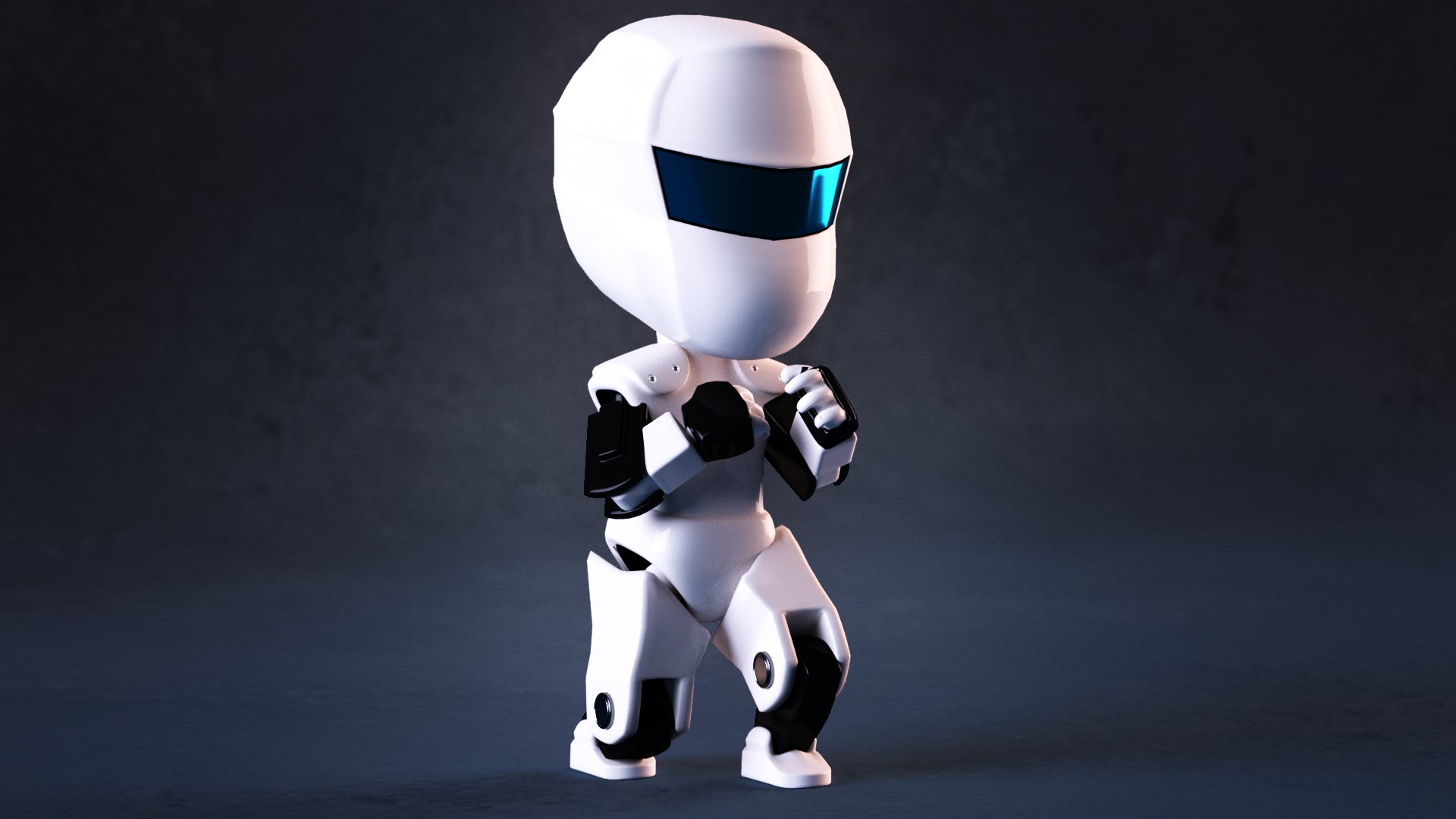 Realistic chibi robot character 3D model - TurboSquid 1552175