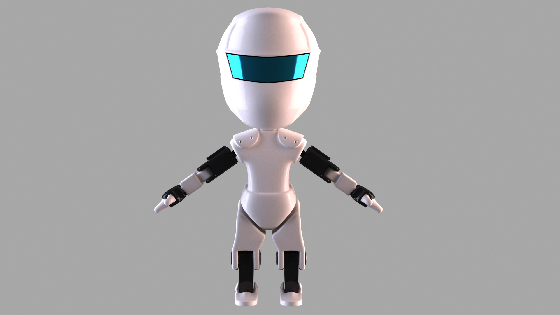 Realistic chibi robot character 3D model - TurboSquid 1552175