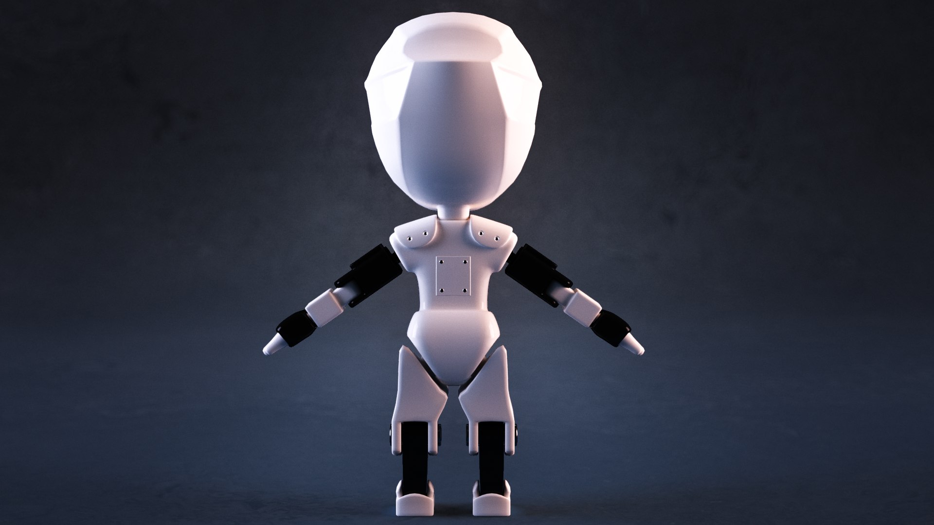 Realistic chibi robot character 3D model - TurboSquid 1552175