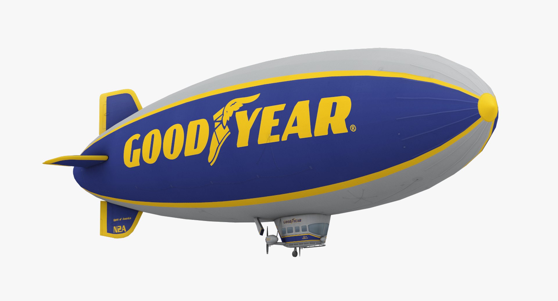 Low-poly Goodyear Blimp 3D Model - TurboSquid 1239891