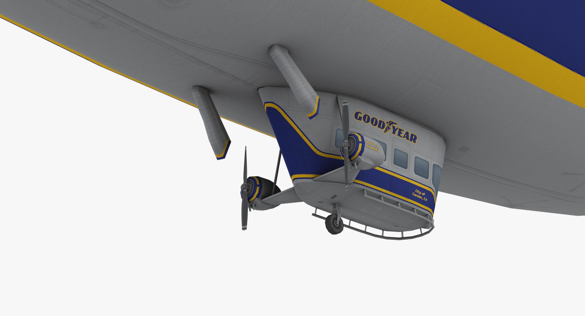 Low-poly Goodyear Blimp 3D Model - TurboSquid 1239891