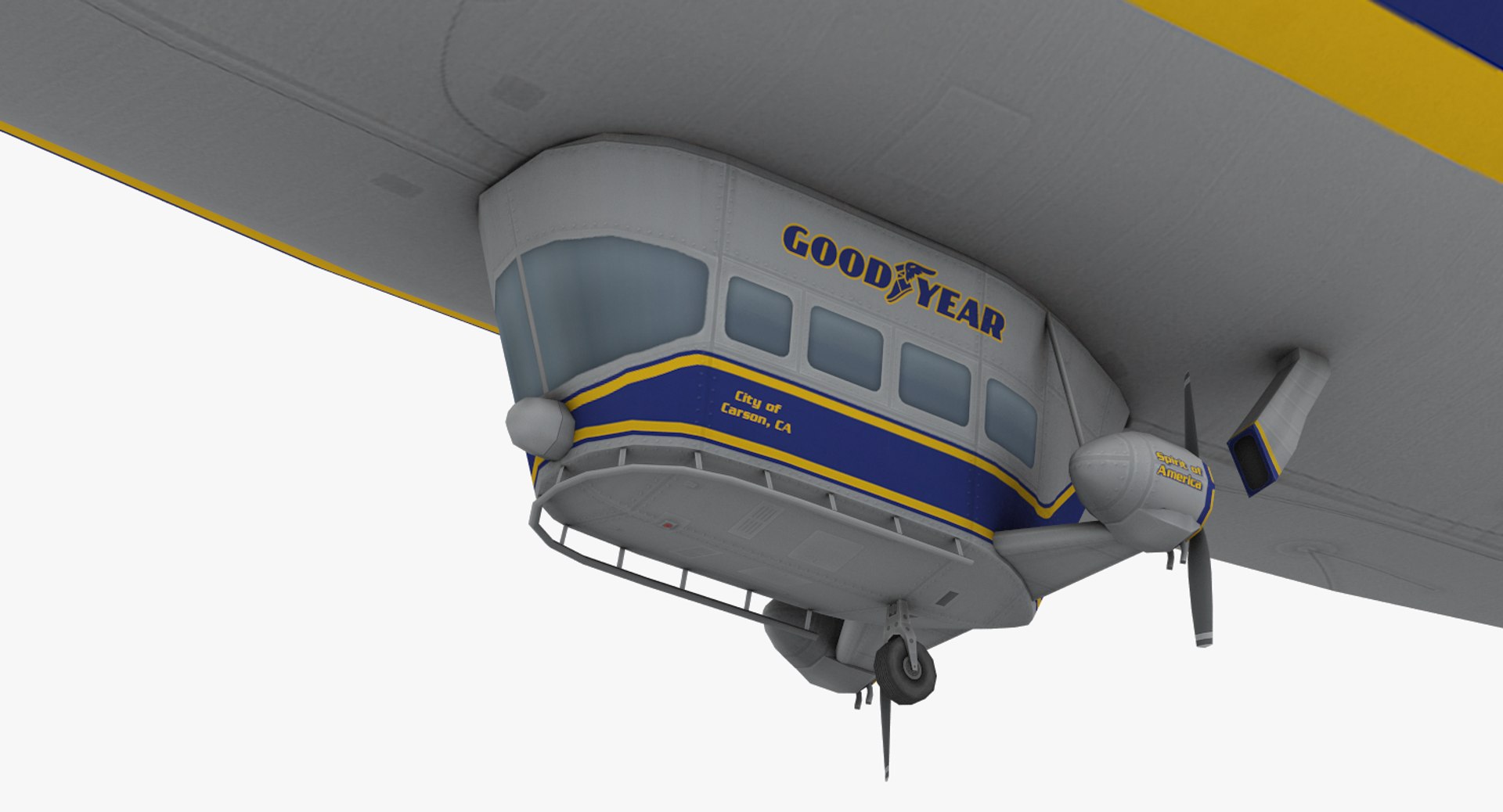 Low-poly Goodyear Blimp 3D Model - TurboSquid 1239891