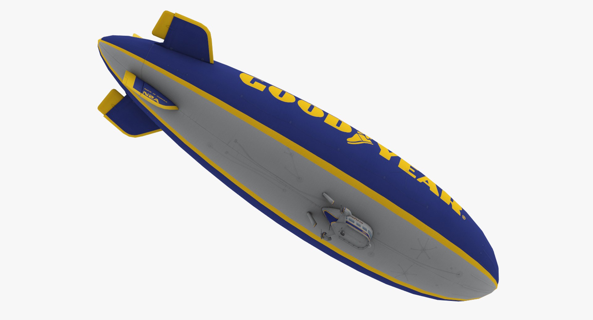 Low-poly Goodyear Blimp 3D Model - TurboSquid 1239891