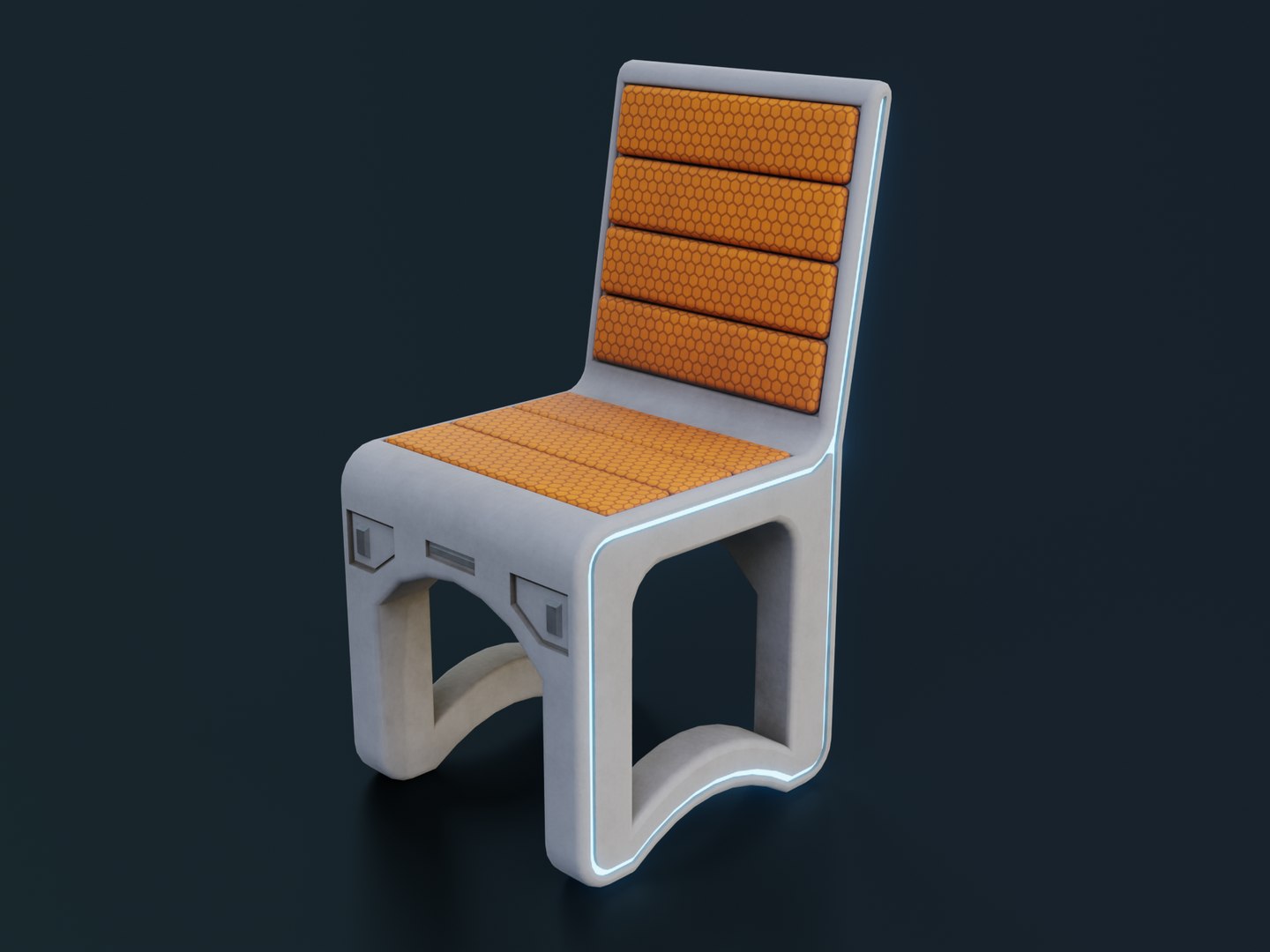 3D Sci-Fi Chair Model - TurboSquid 1853537