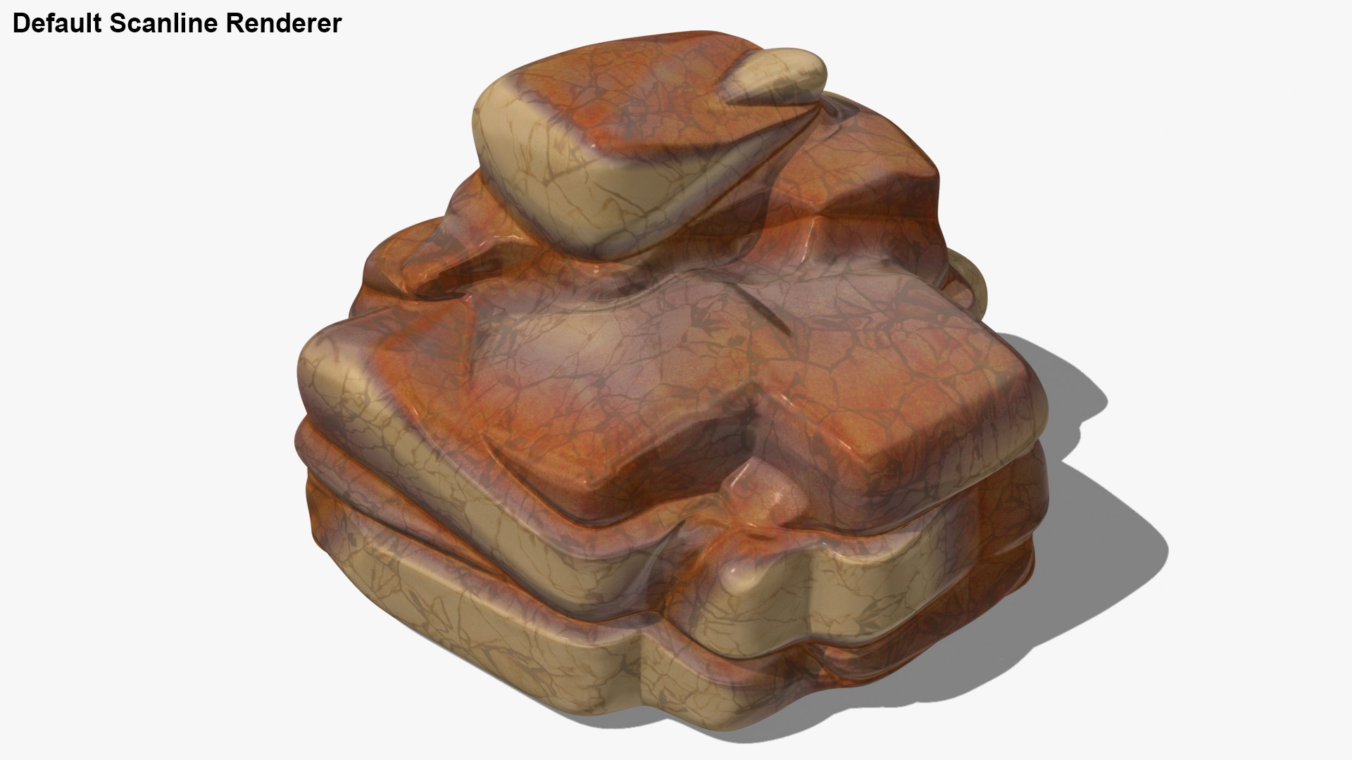 Cartoon Stone 02 Color 2 3D model - TurboSquid 1769400