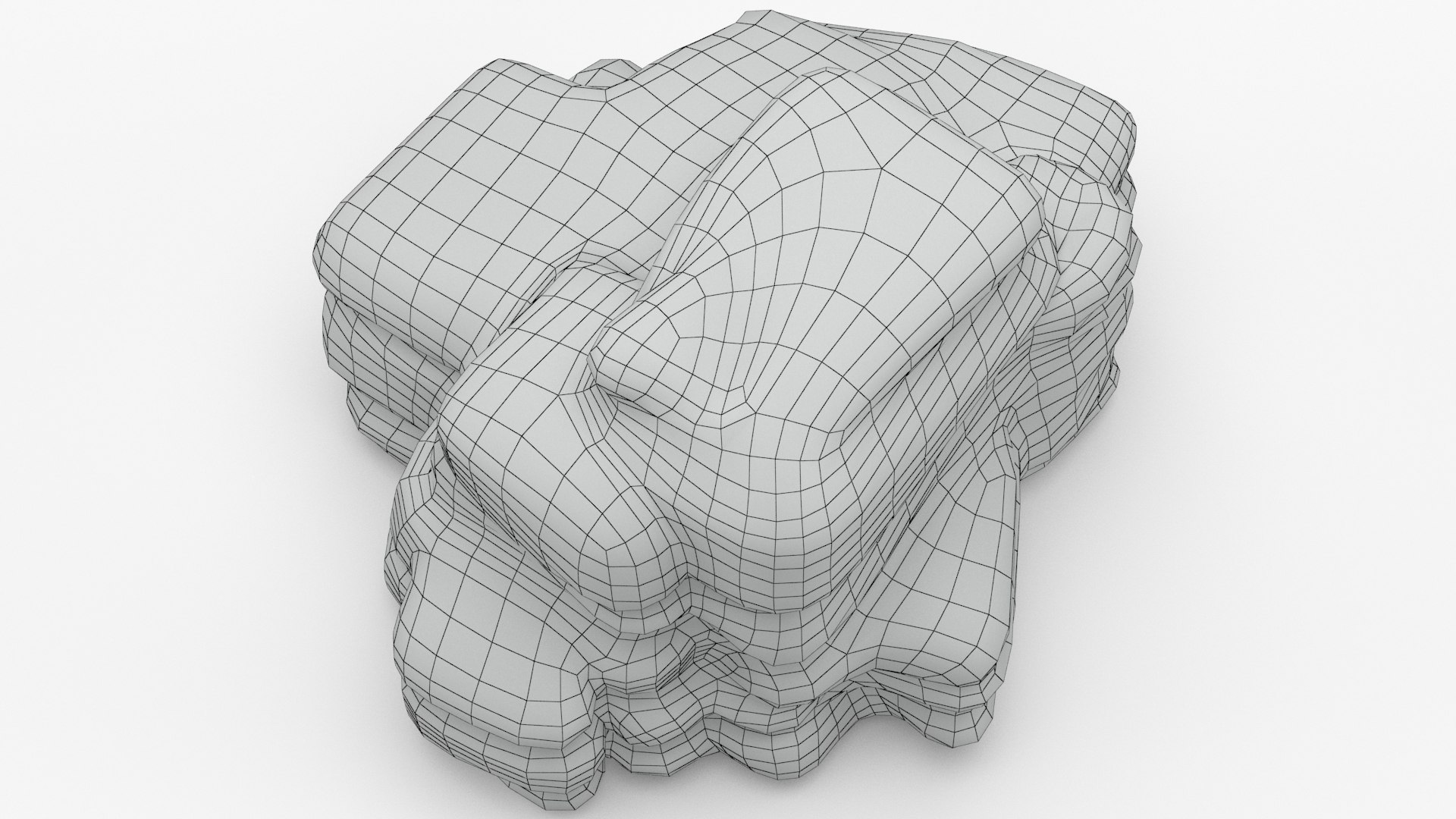 Cartoon Stone 02 Color 2 3D model - TurboSquid 1769400