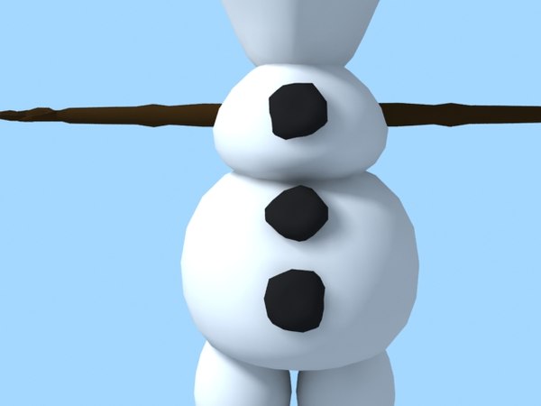 snow olaf 3d model