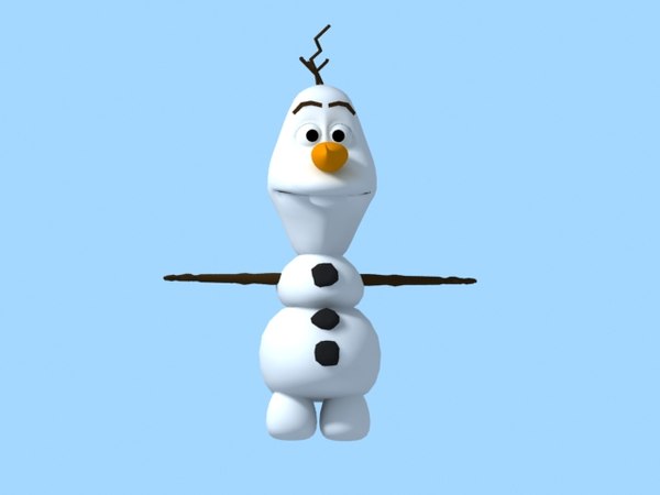 snow olaf 3d model