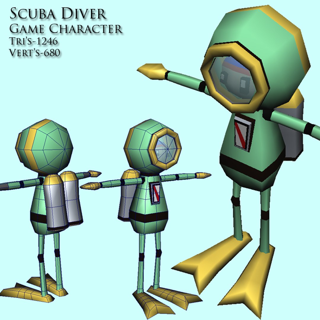 Scuba Diver Obj