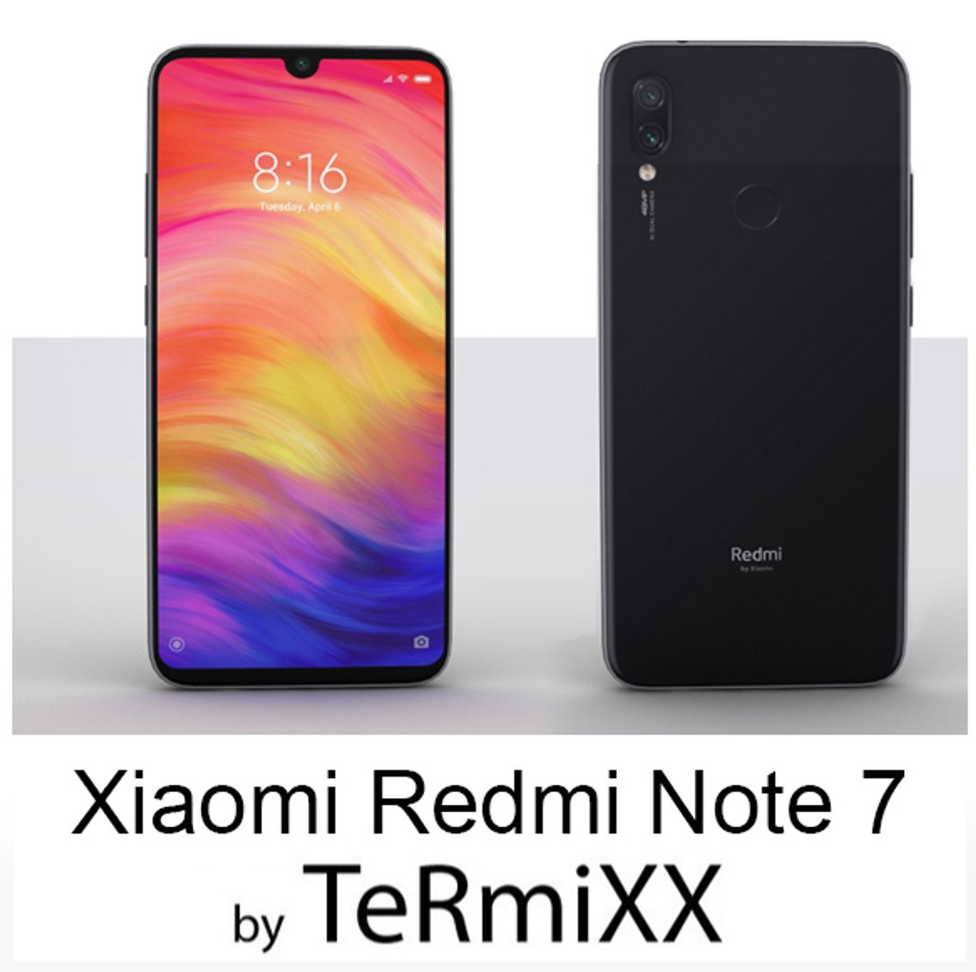 3D Xiaomi Redmi Note 7 Model - TurboSquid 1413999