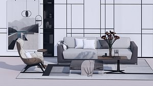 modelo 3d Salón de Revit con comedor - TurboSquid 1552976