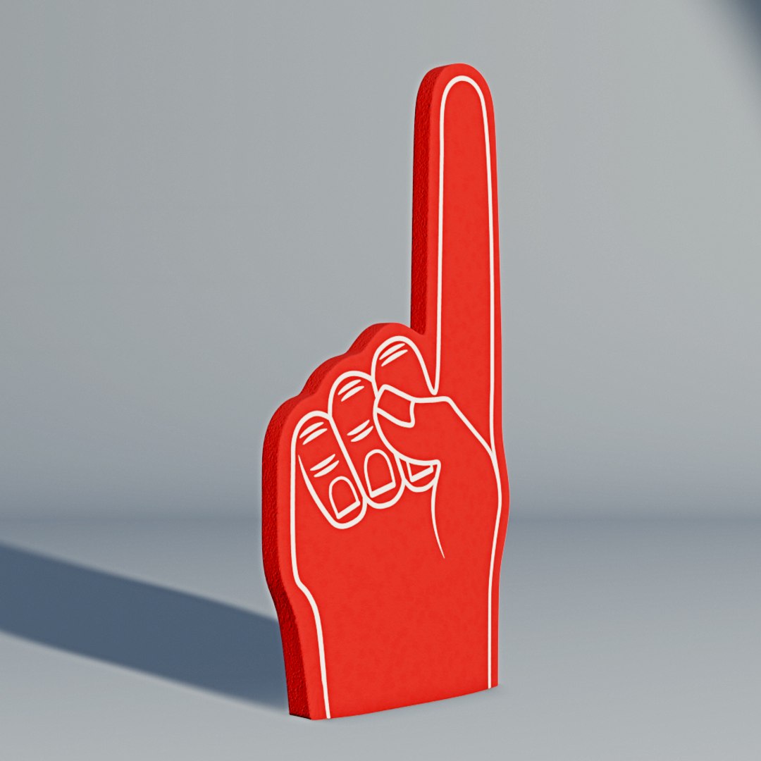 3D Sample Fan Foam Finger Model - TurboSquid 1393184