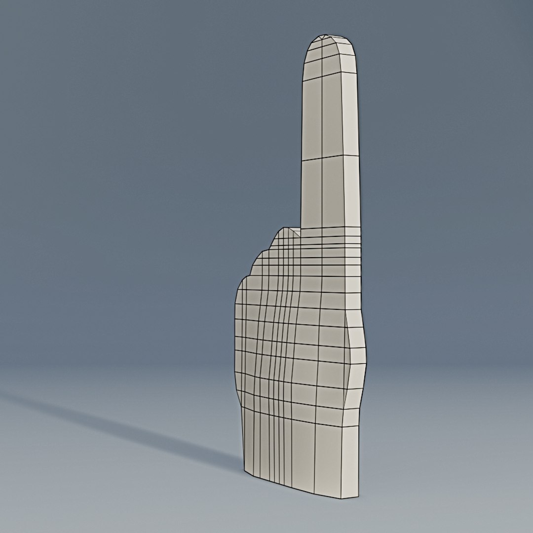 3D Sample Fan Foam Finger Model - TurboSquid 1393184
