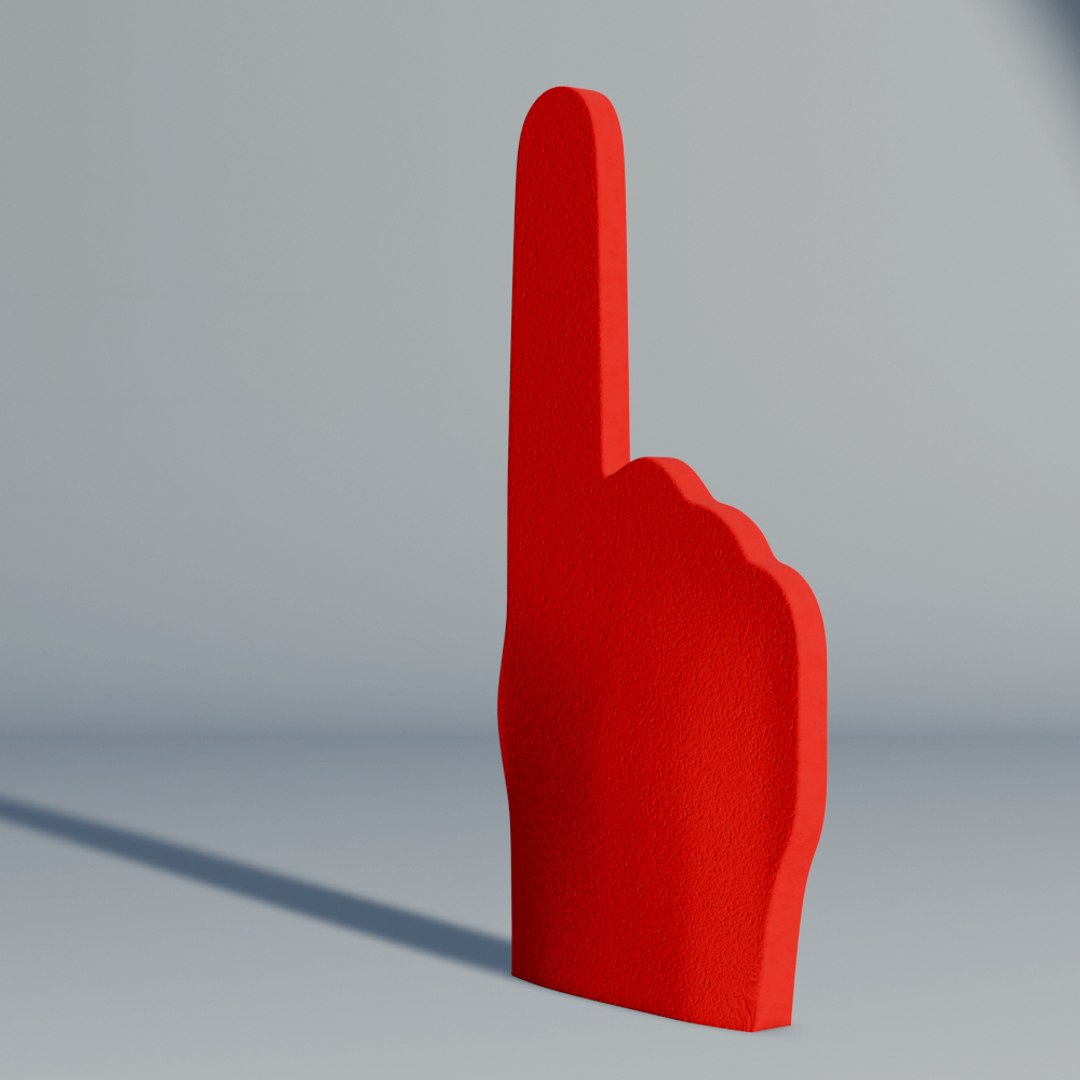 3D Sample Fan Foam Finger Model - TurboSquid 1393184