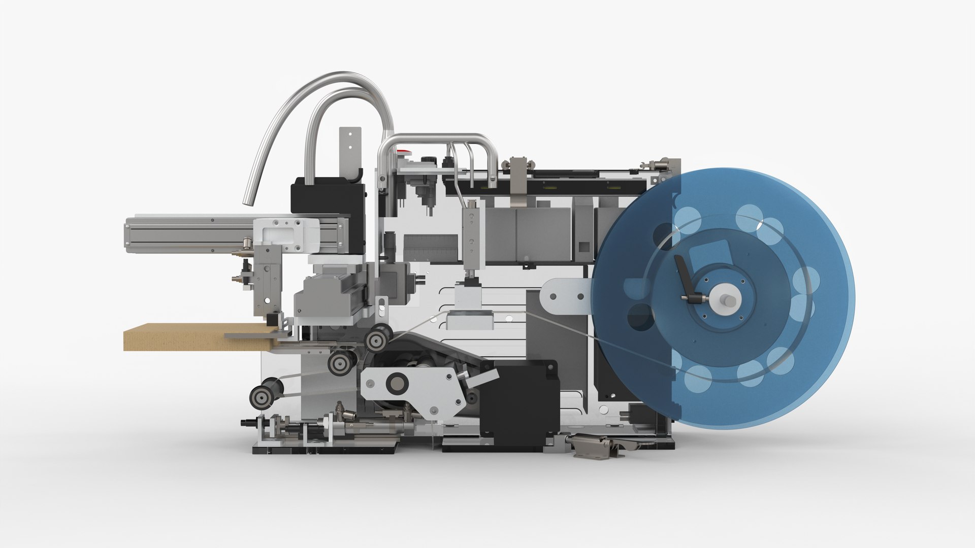 3D Automatic Little Monster Labeling And Peeling Mechanism Model ...