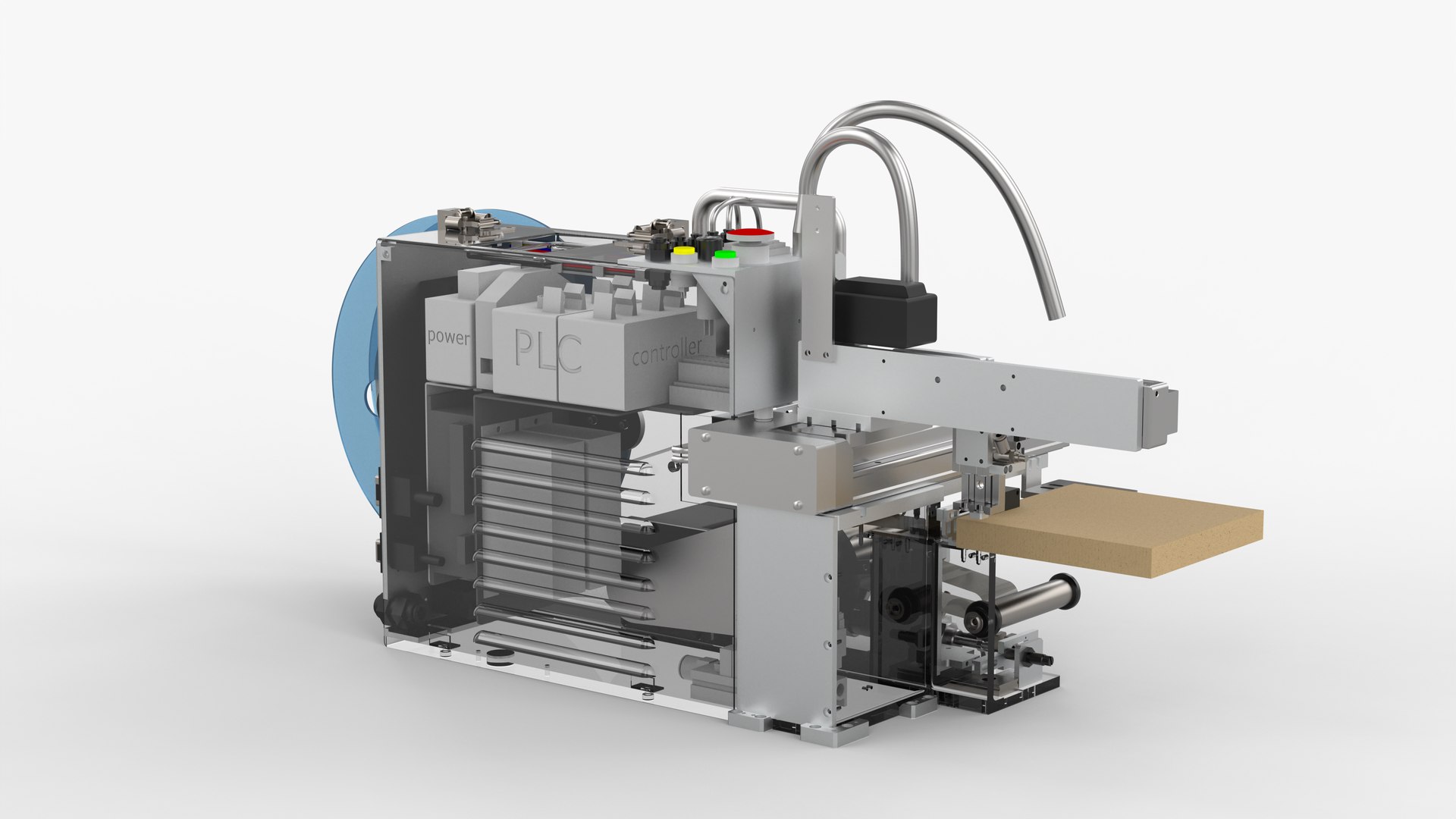 3D Automatic Little Monster Labeling And Peeling Mechanism Model ...