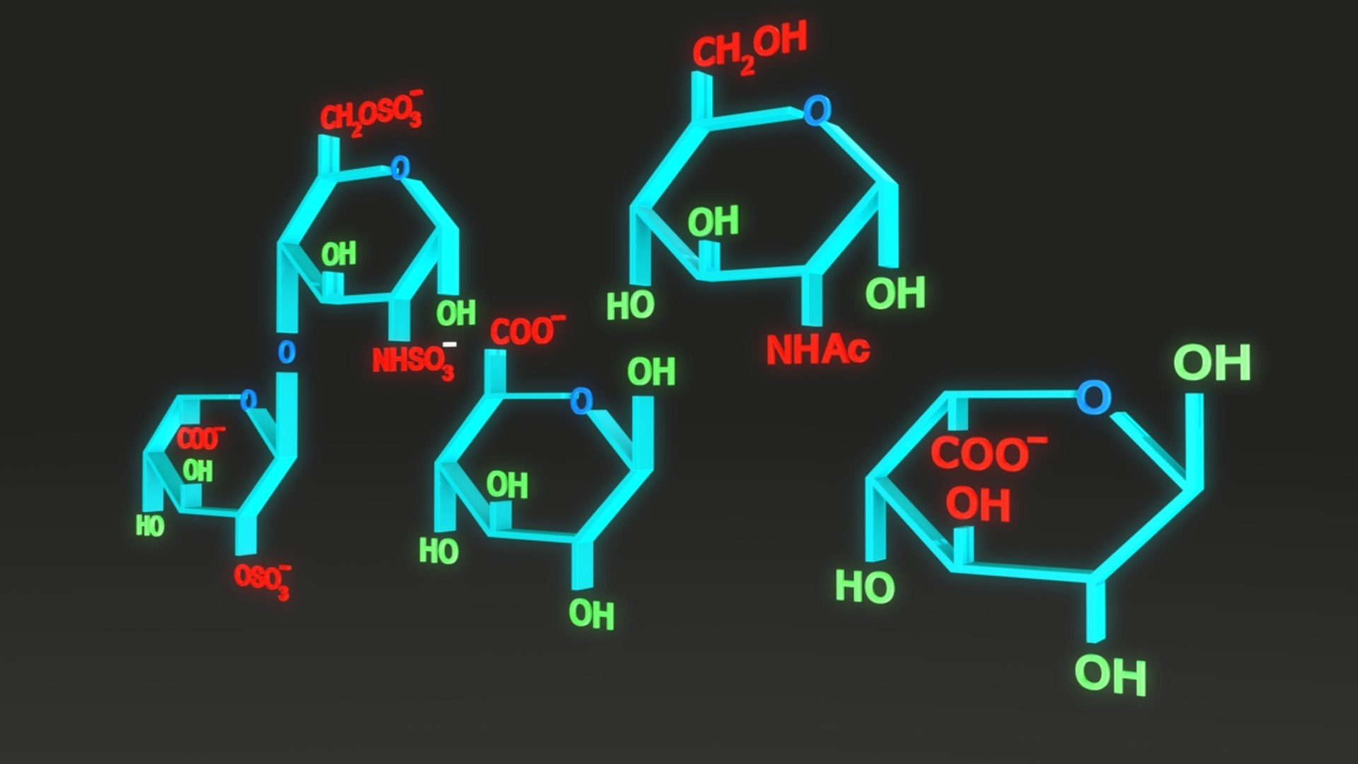 Chemical Structure Heparin Model - TurboSquid 1238352