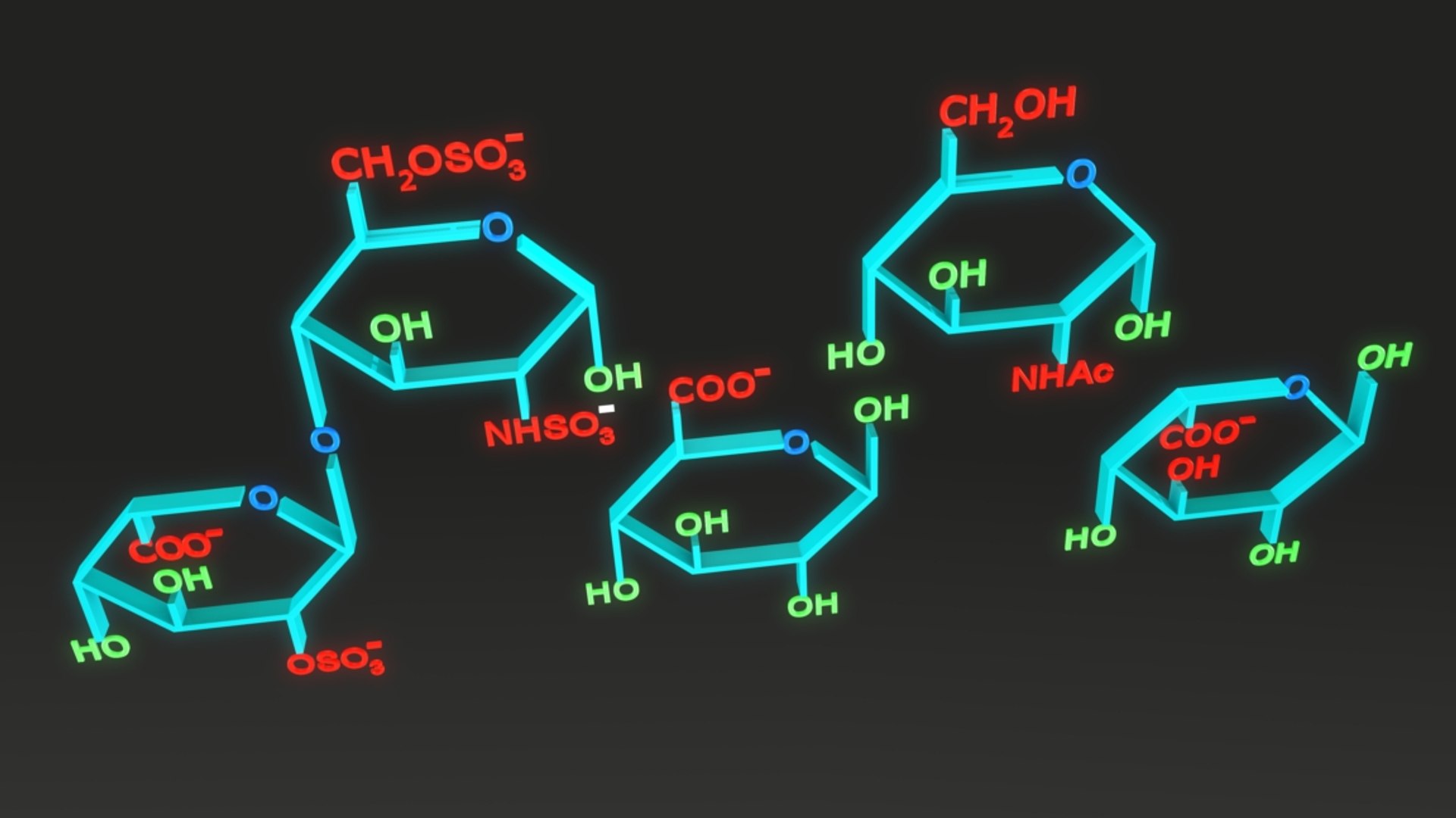 Chemical Structure Heparin Model - TurboSquid 1238352