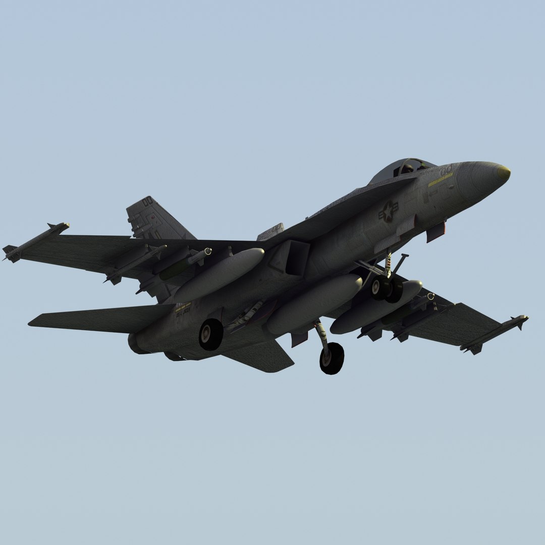 F18e Superhornet Fighter 3d Model