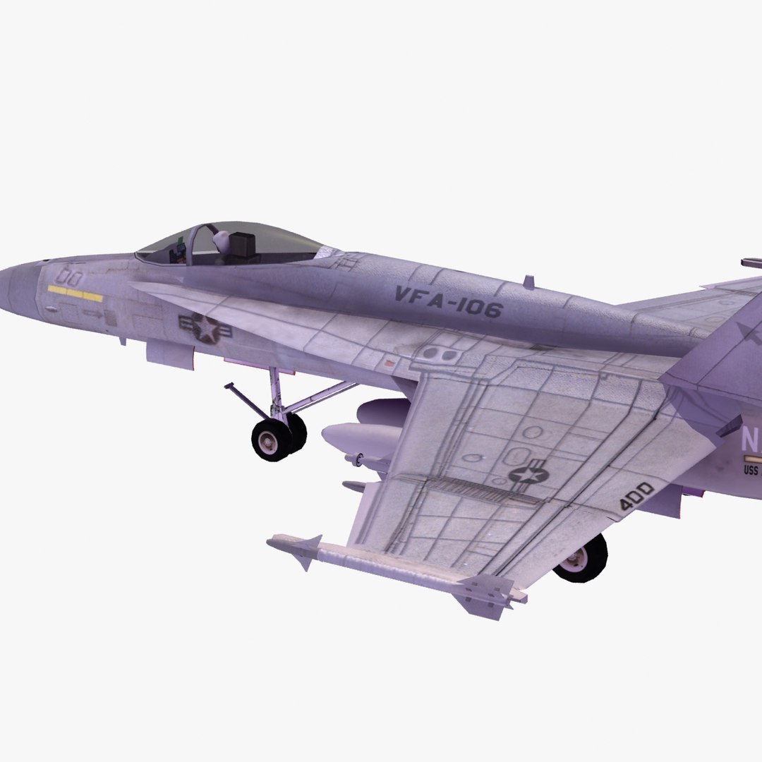 F18e Superhornet Fighter 3d Model