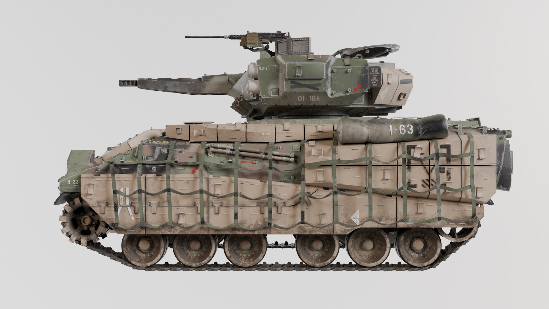 M2 Bradley Tank 3D Model - TurboSquid 2333158