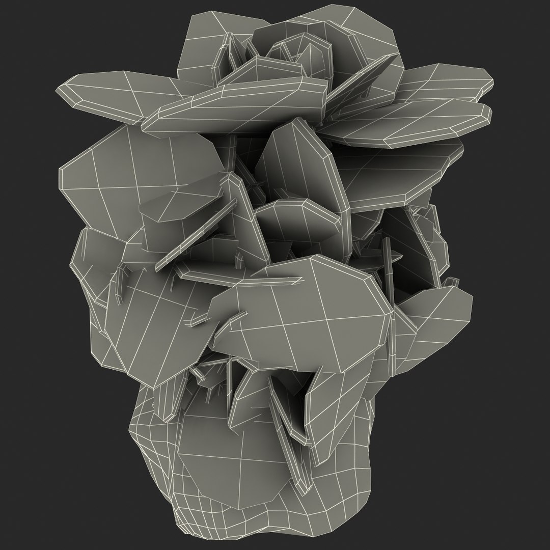 Red Quartz Crystals 3d Model