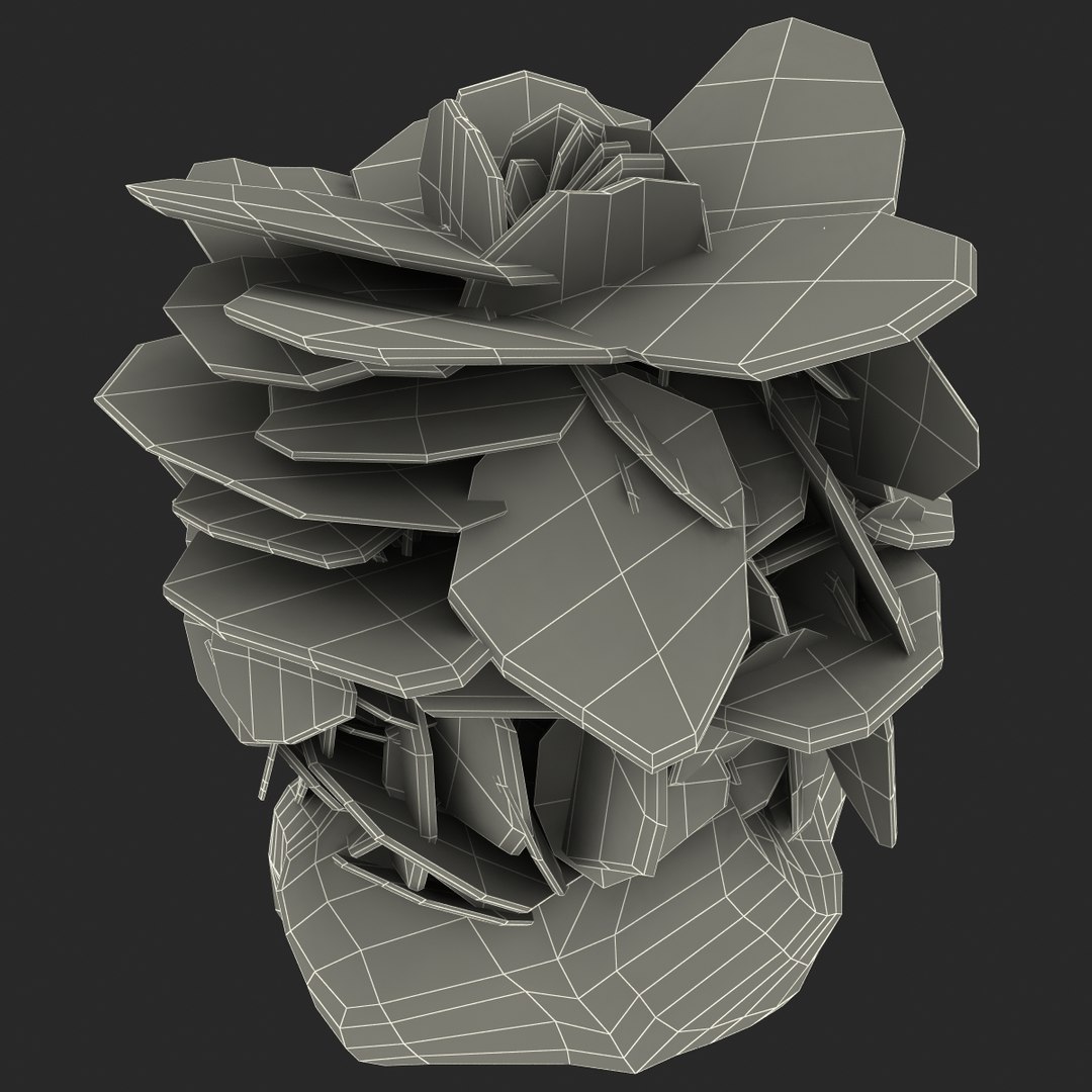 Red Quartz Crystals 3d Model