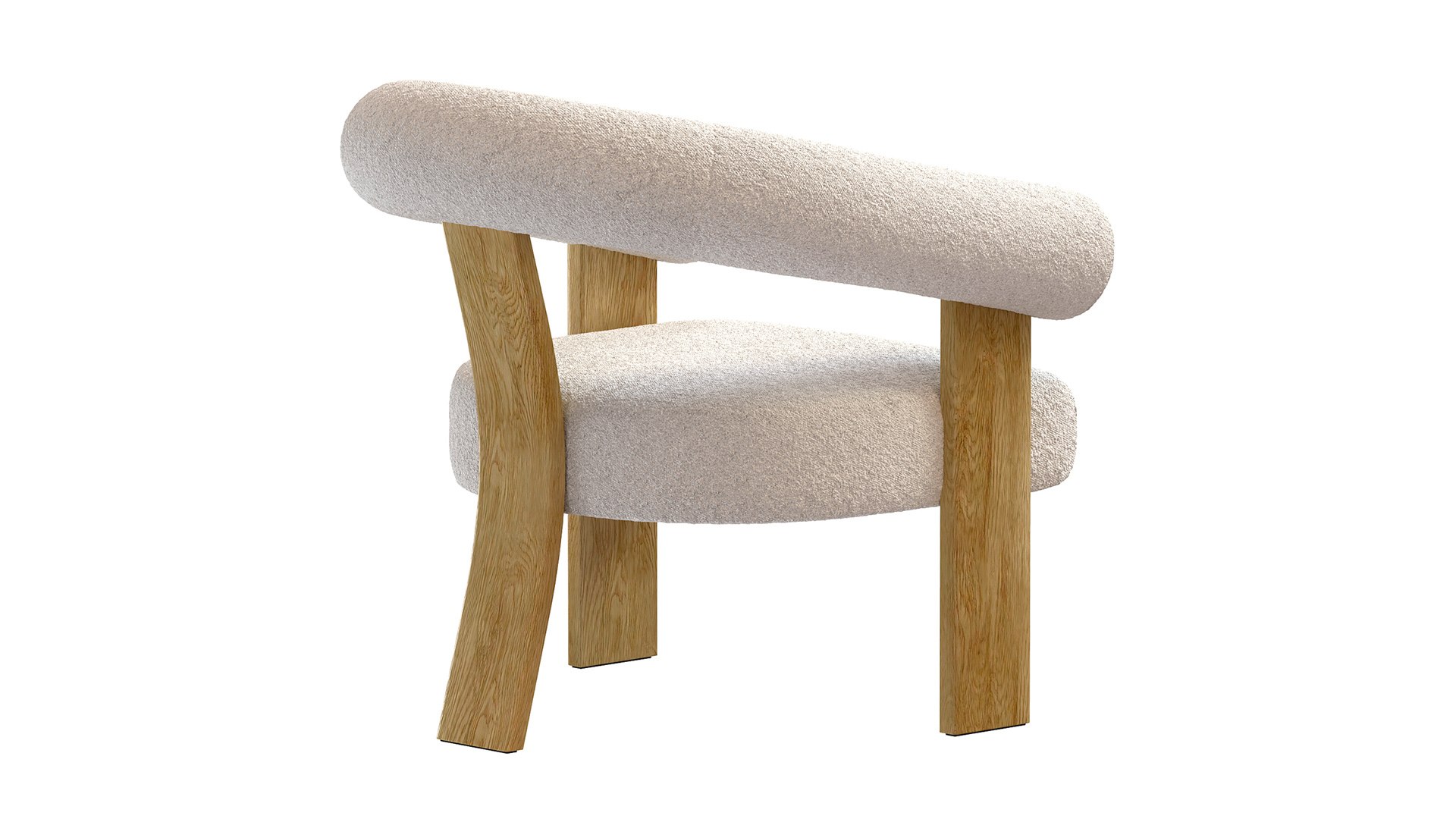 3D model Boucle Curved Armchair Life Interiors - TurboSquid 2076583