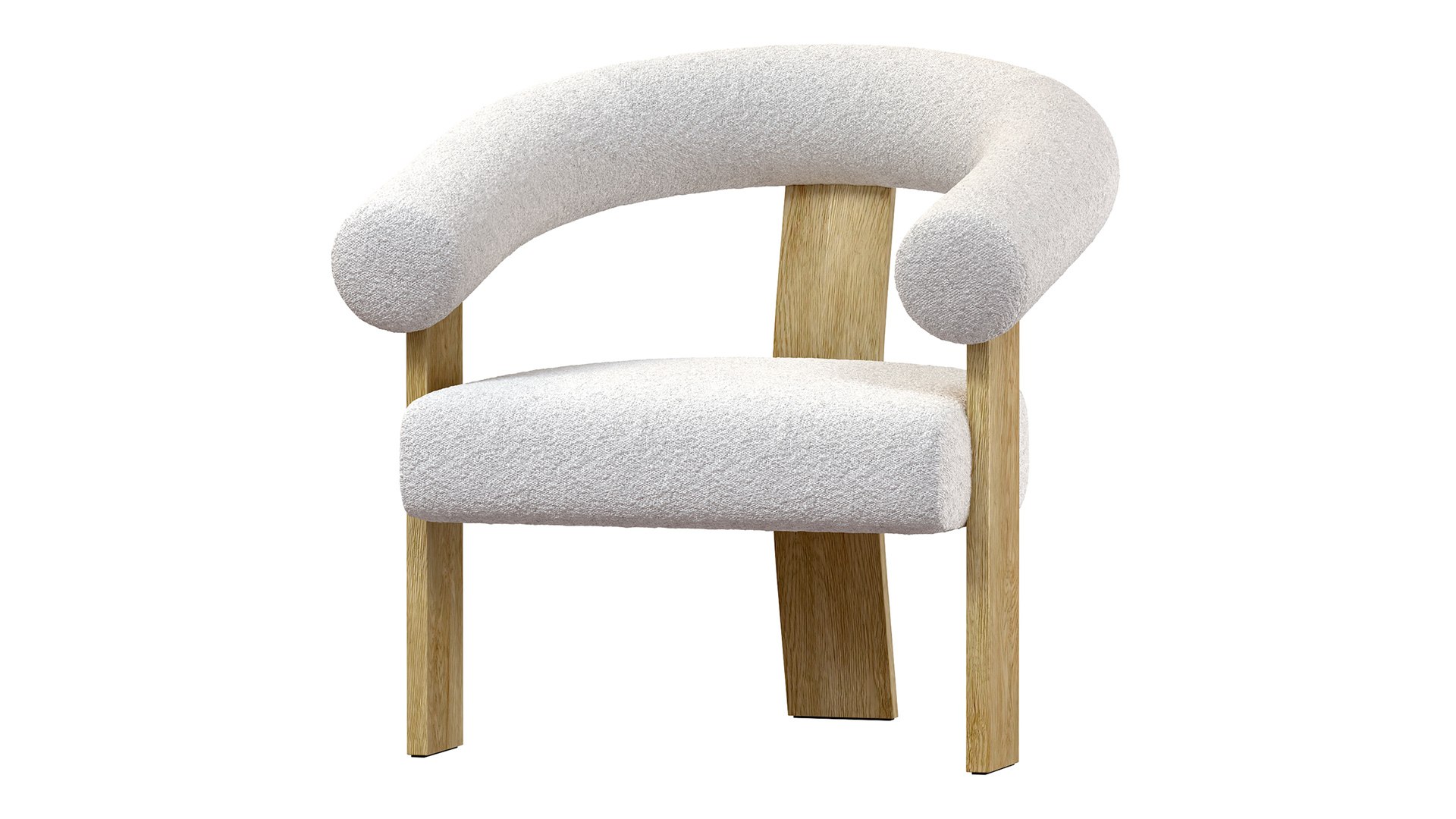 3D model Boucle Curved Armchair Life Interiors - TurboSquid 2076583