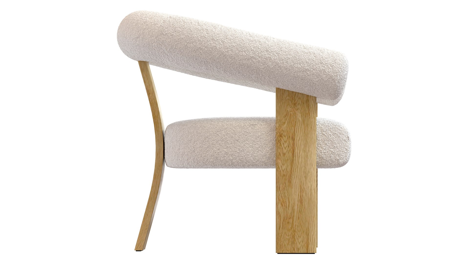 3D model Boucle Curved Armchair Life Interiors - TurboSquid 2076583