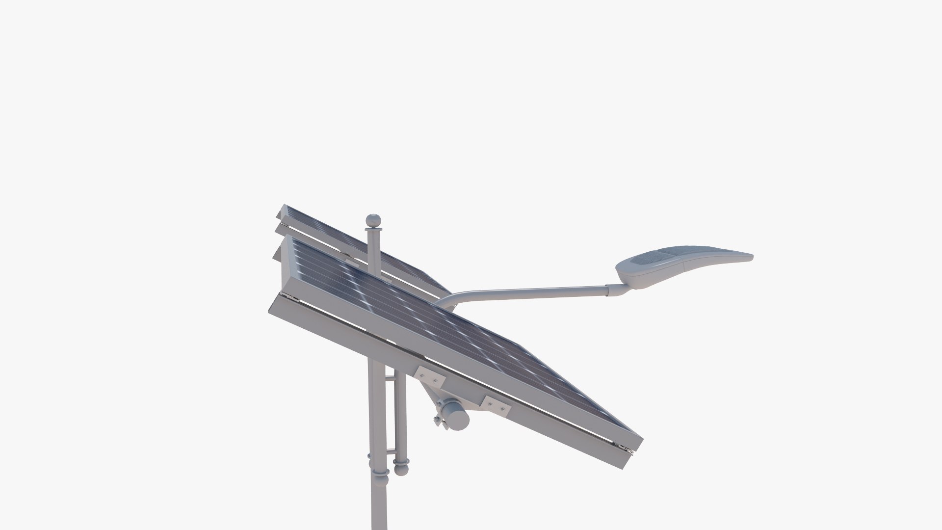 3D Model Street Lamp With Small Solar Panels - TurboSquid 2034370