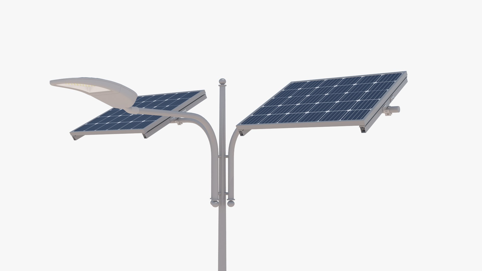 3D Model Street Lamp With Small Solar Panels - TurboSquid 2034370