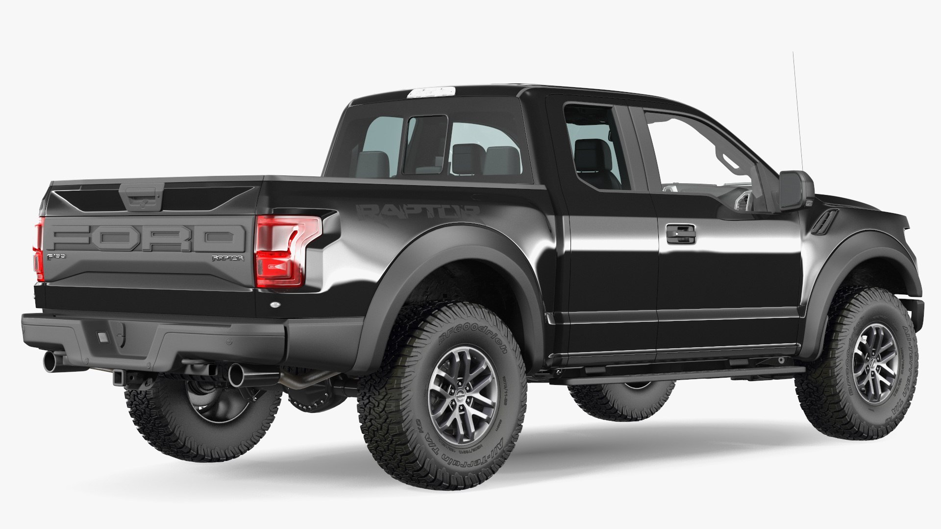 Black Ford F-150 Raptor 2017 model - TurboSquid 2080716