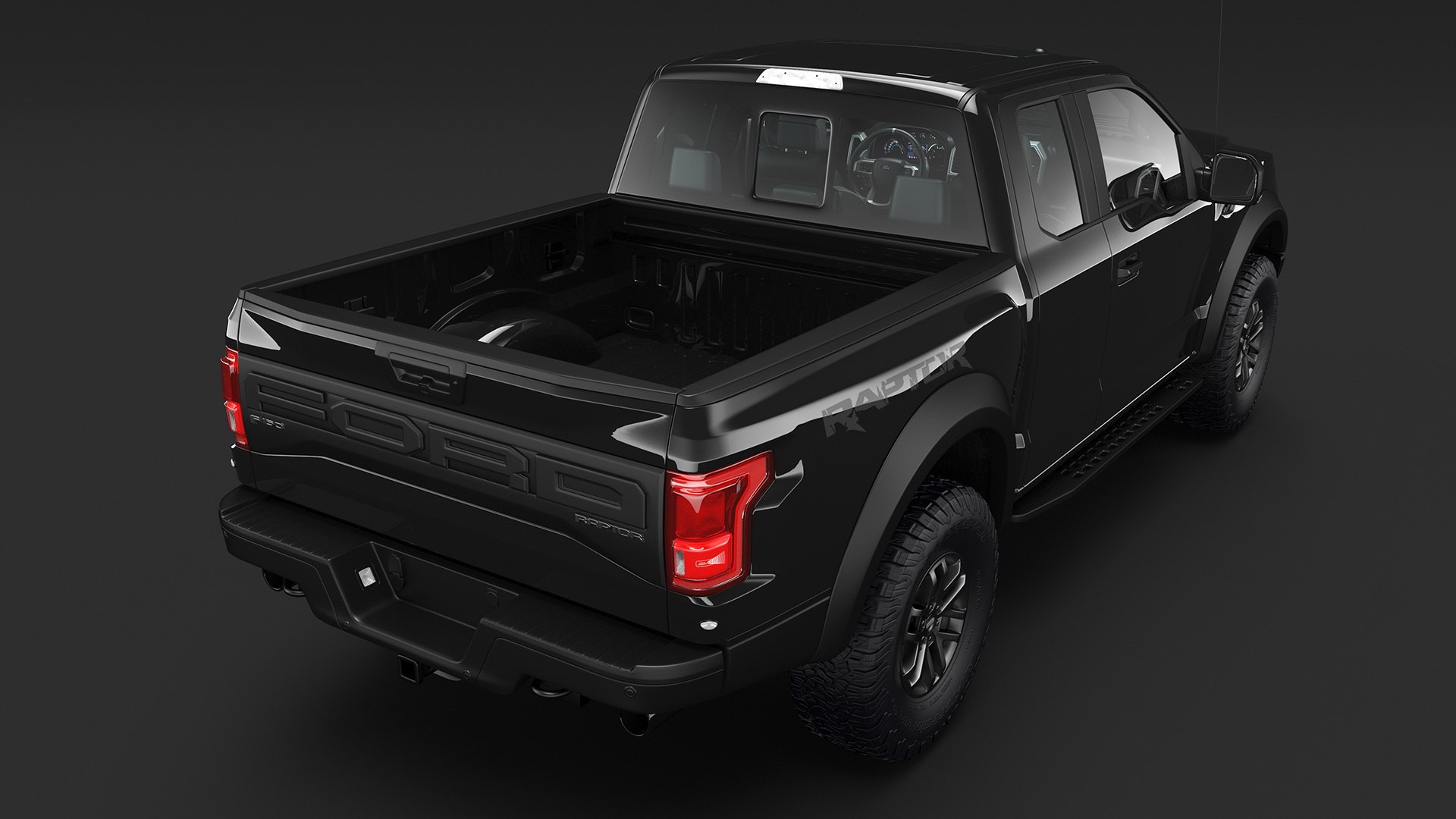 Black Ford F-150 Raptor 2017 model - TurboSquid 2080716