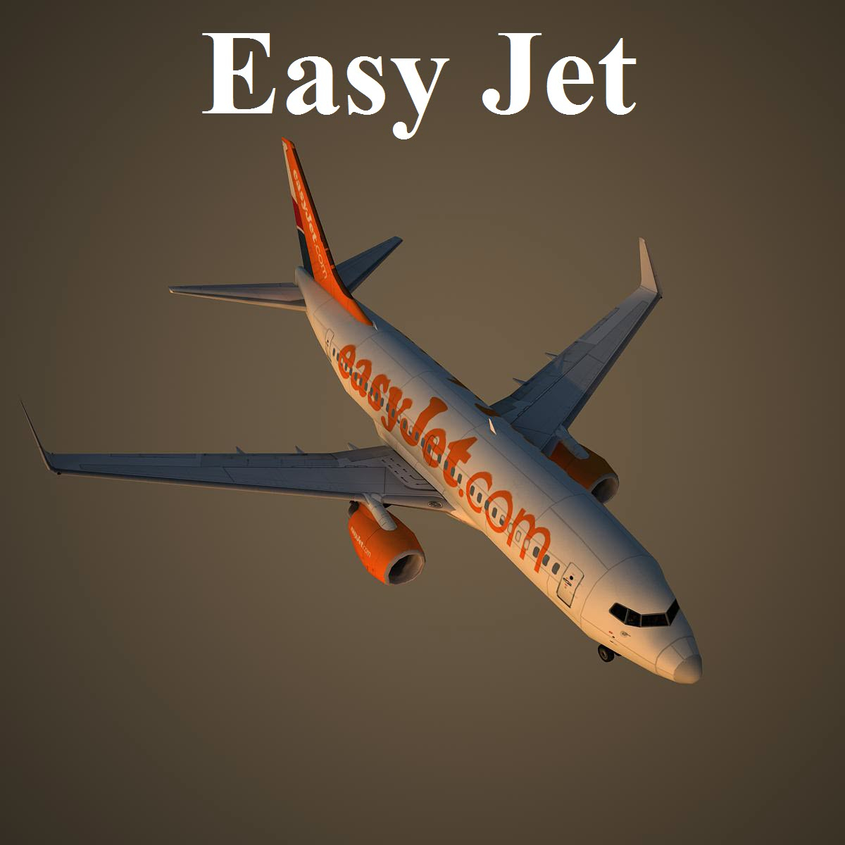 3d max boeing 737-700 jet ezy