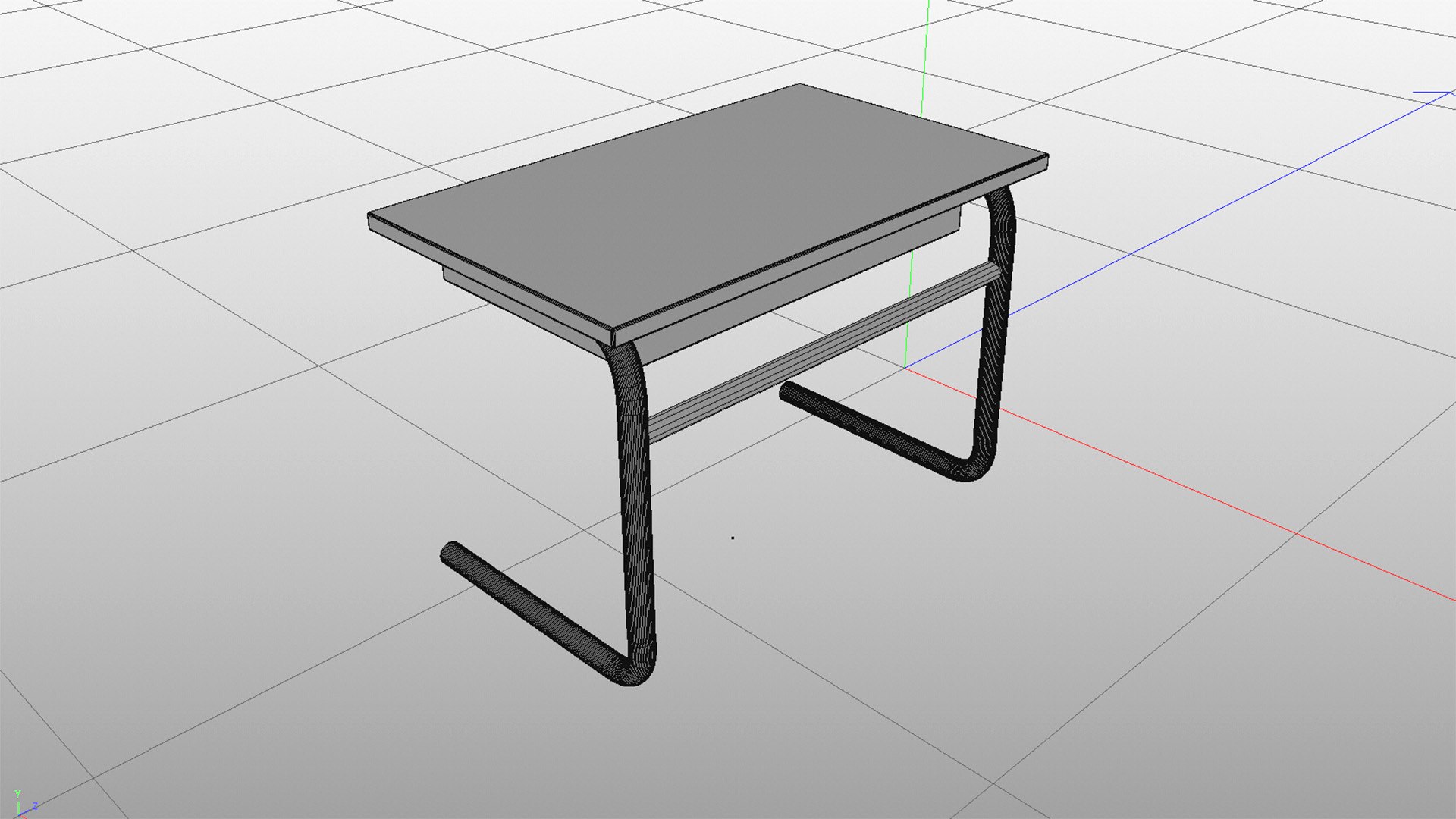 School Desk Model - TurboSquid 1988393