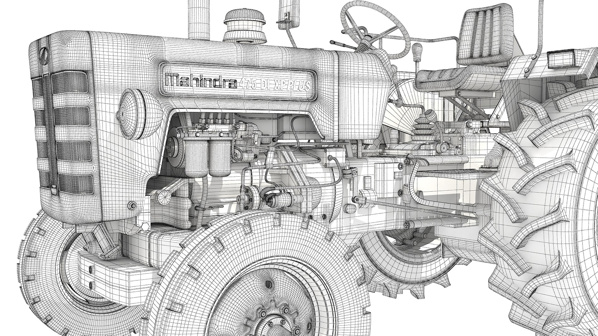 Mahindra Farm Tractor 3D Model - TurboSquid 2040741