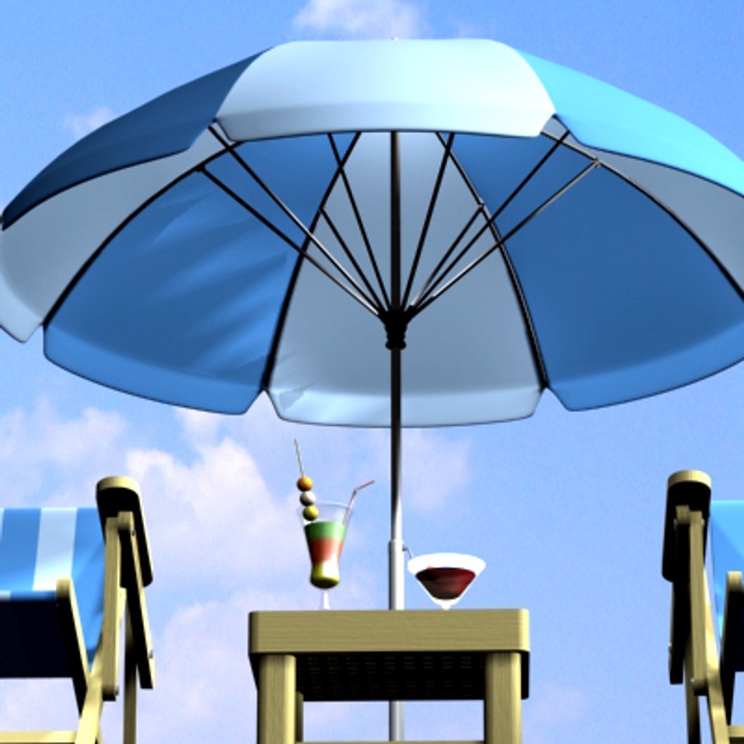 Beach Set 3d Model