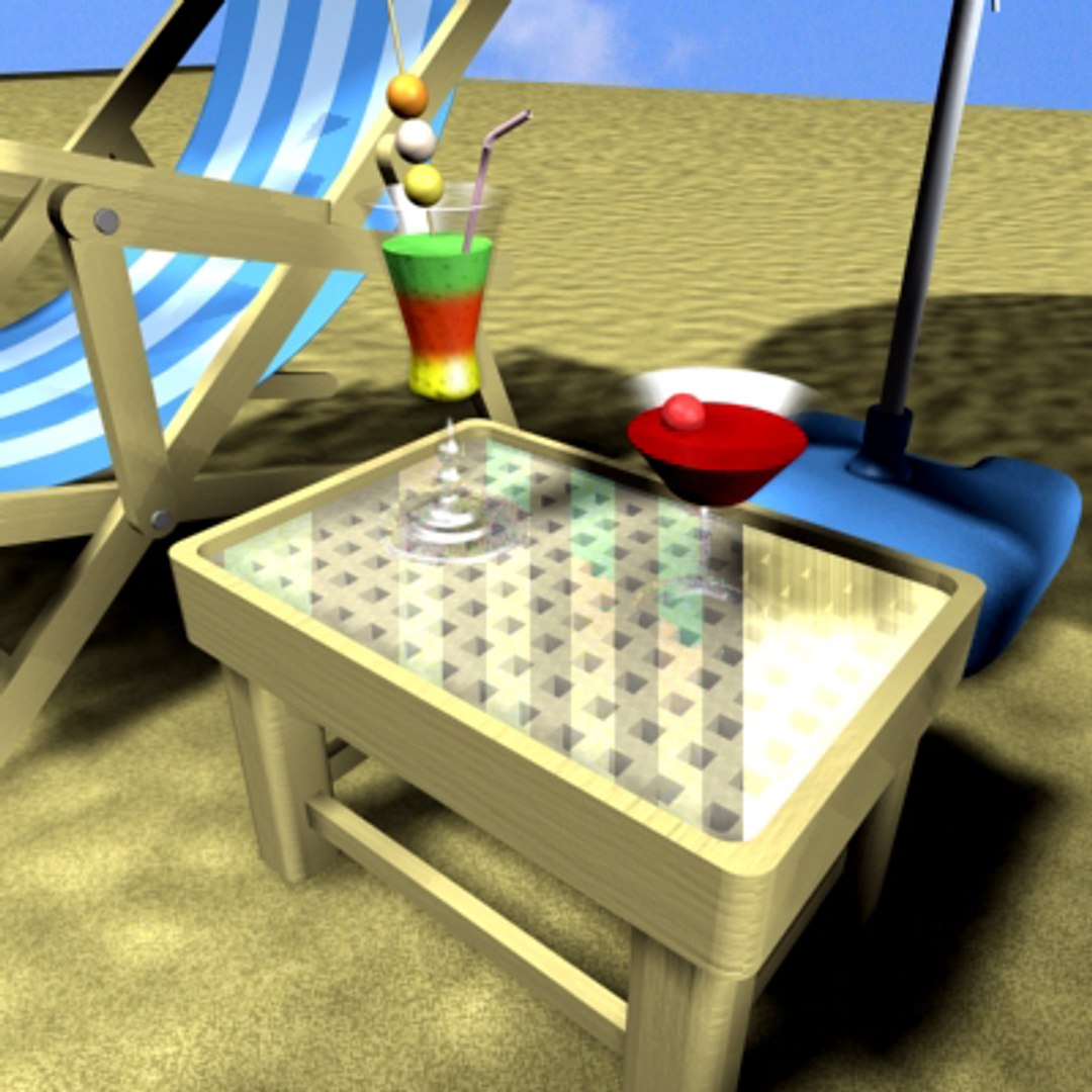 Beach Set 3d Model