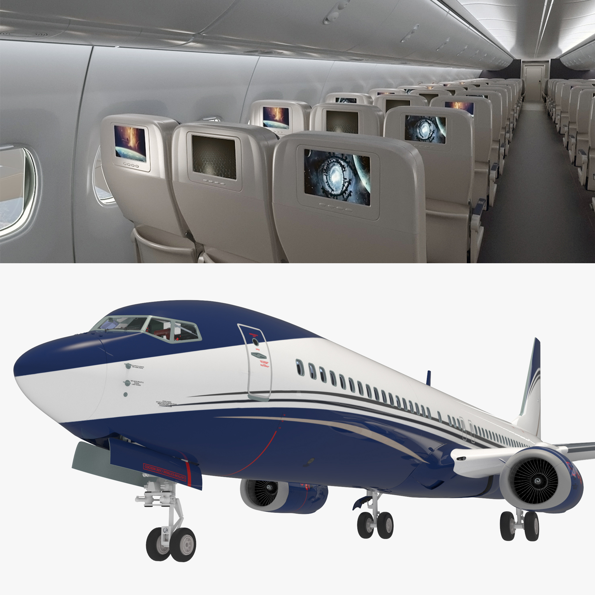 Boeing 737-900 interior generic 3D model - TurboSquid 1169918