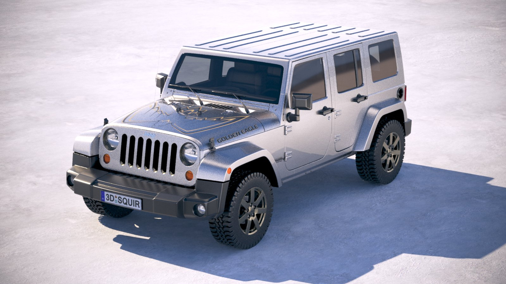 Jeep Wrangler Golden 3D Model - TurboSquid 1315032