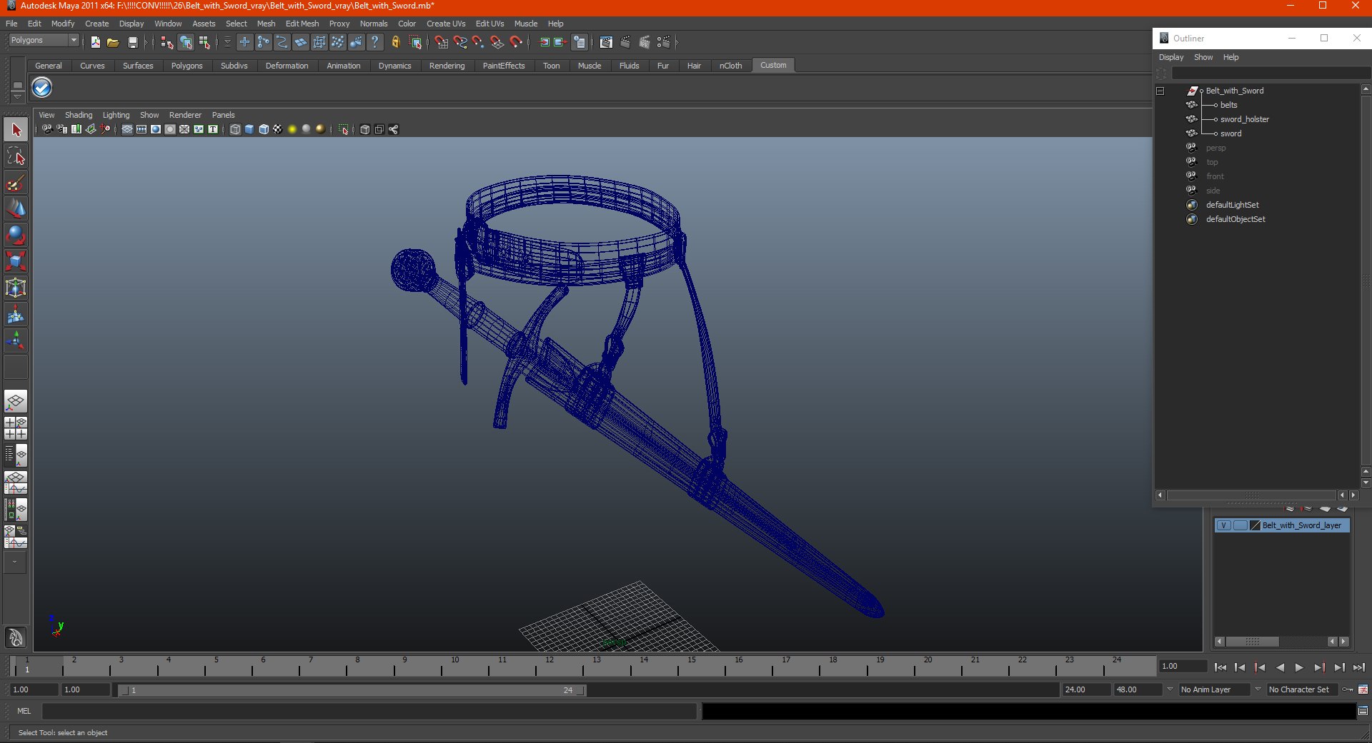 3D Sword Belt Model - TurboSquid 1511821