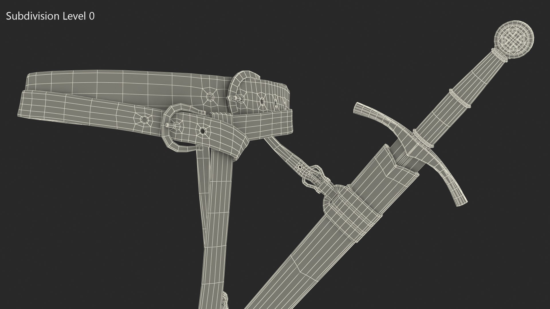 3D Sword Belt Model - TurboSquid 1511821