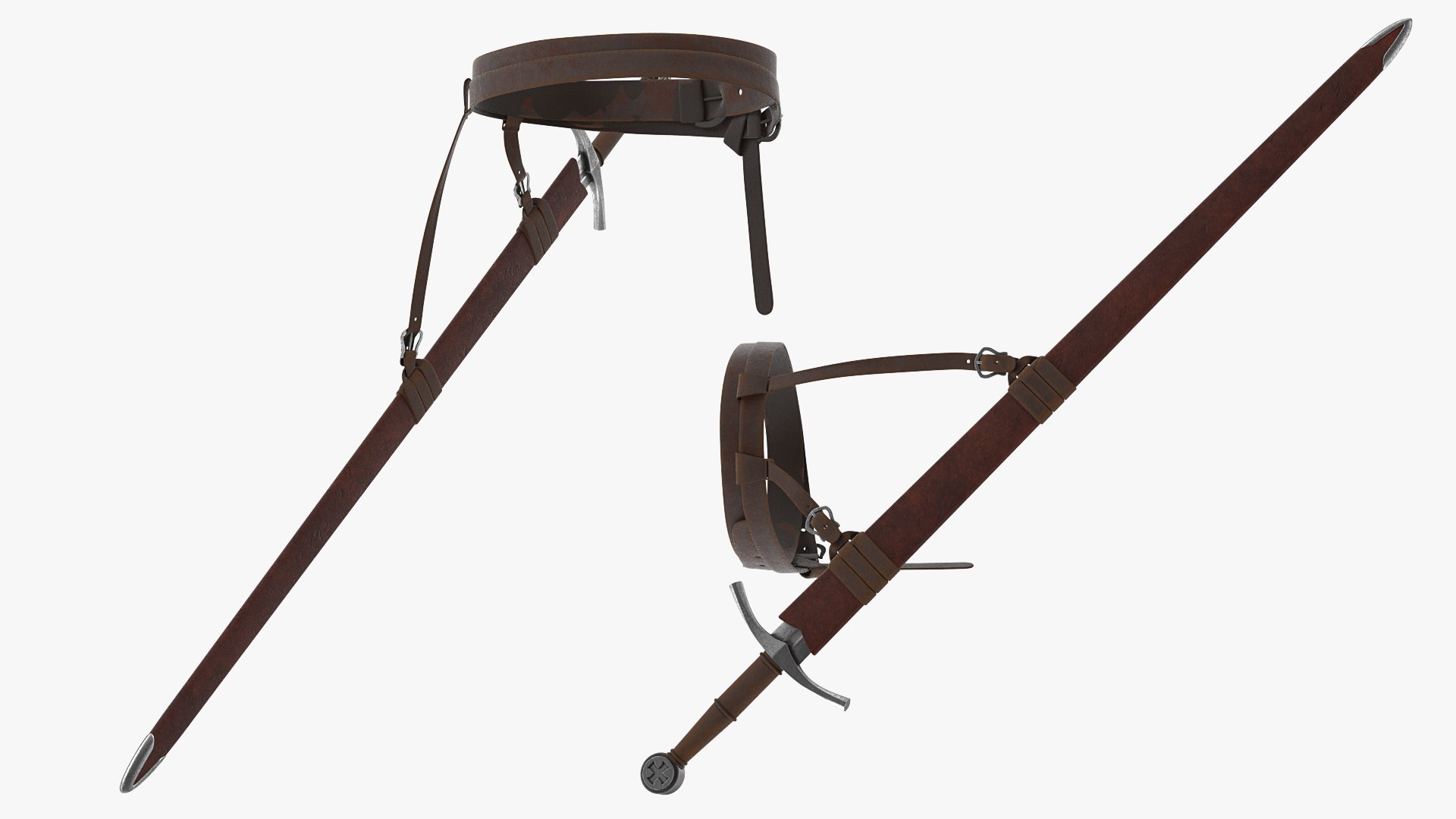 3D Sword Belt Model - TurboSquid 1511821