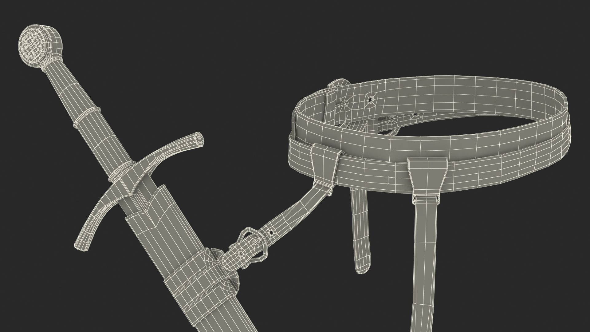 3D Sword Belt Model - TurboSquid 1511821