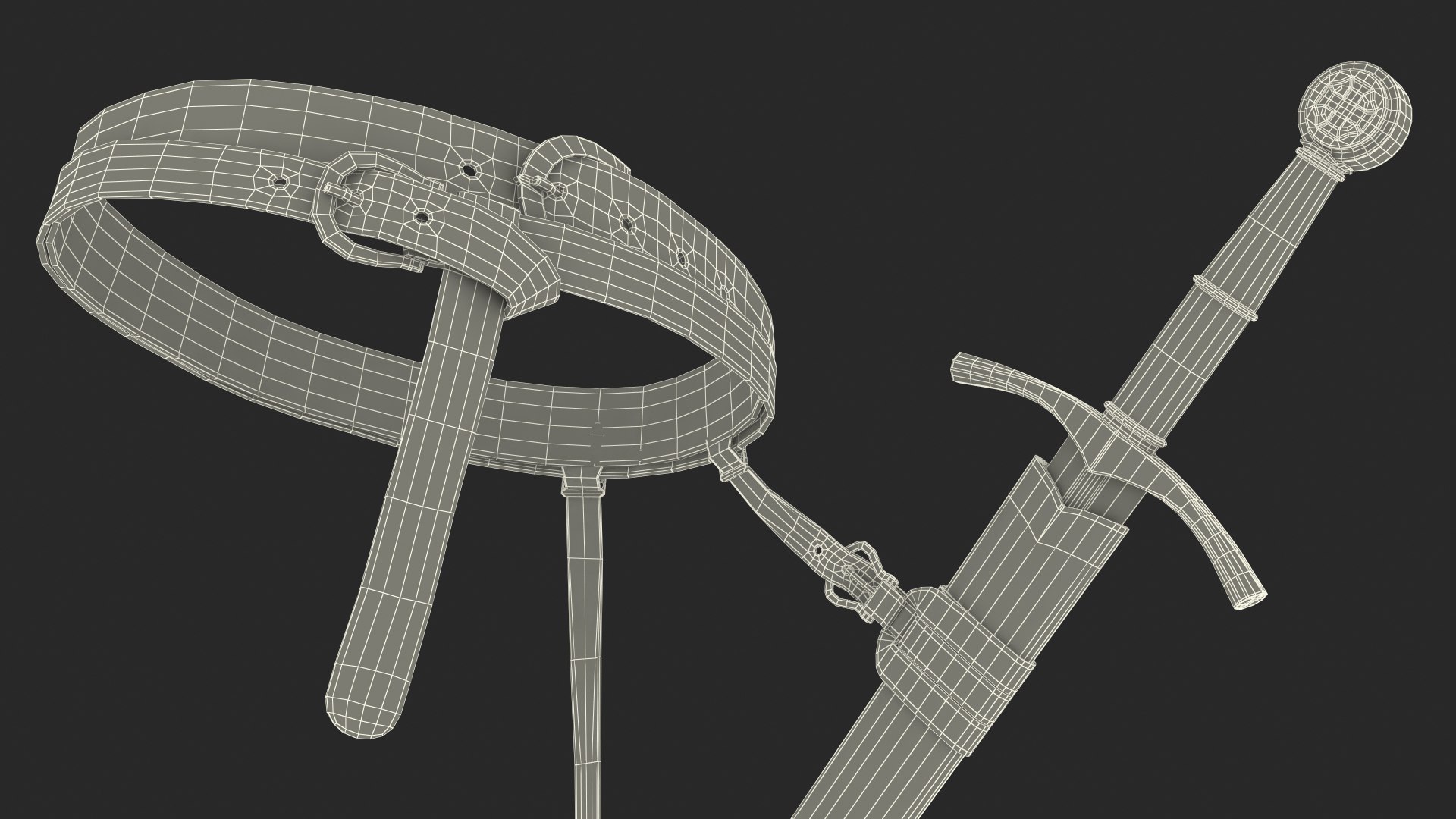 3D Sword Belt Model - TurboSquid 1511821