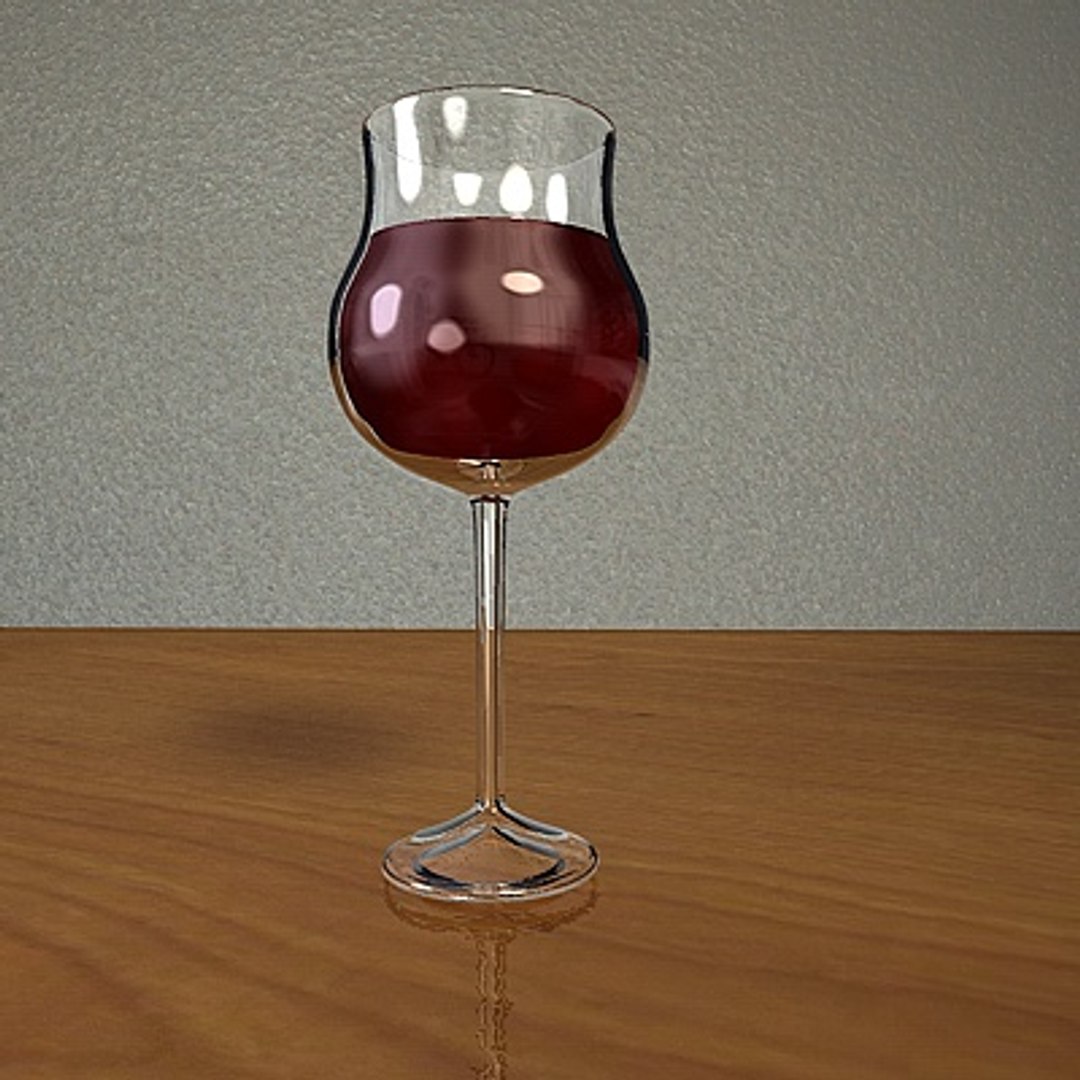 3d Bourgogne Wine Glass Model