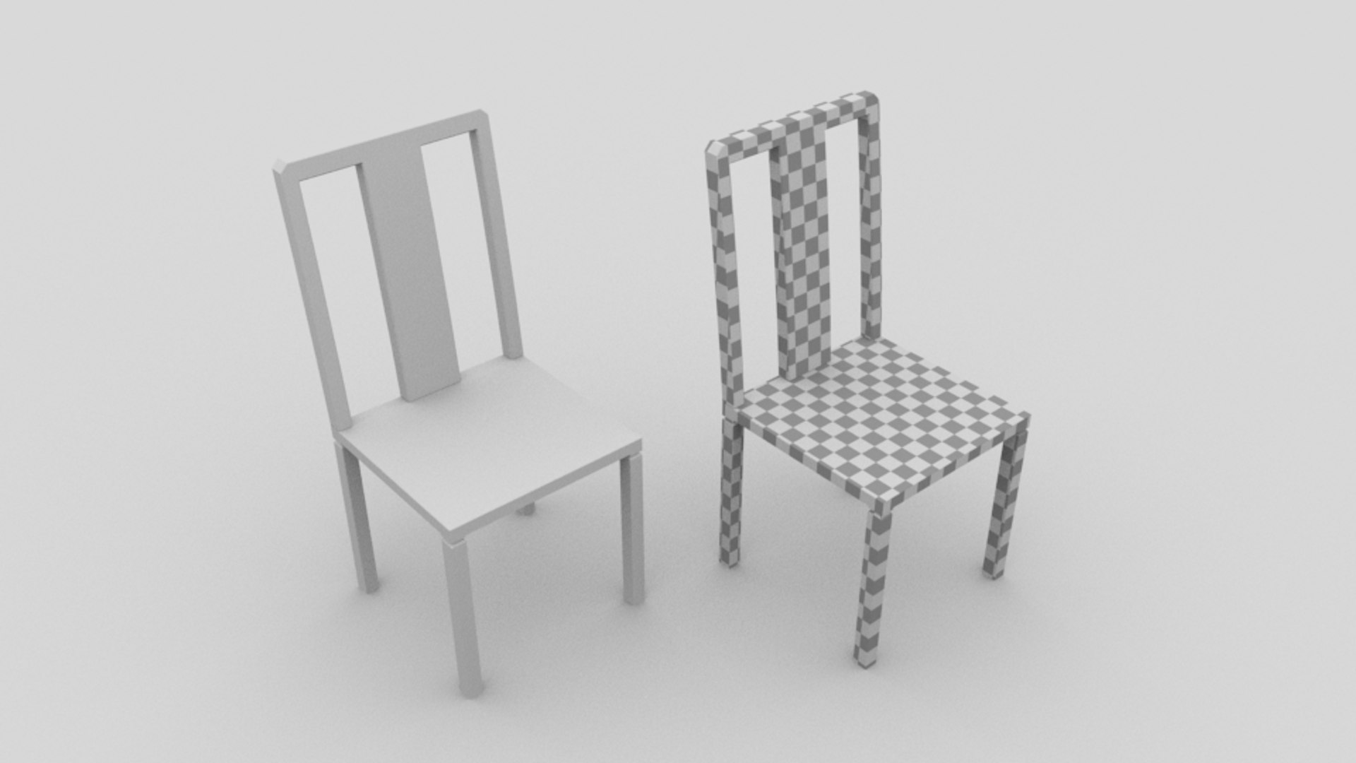 simple chair 3d obj