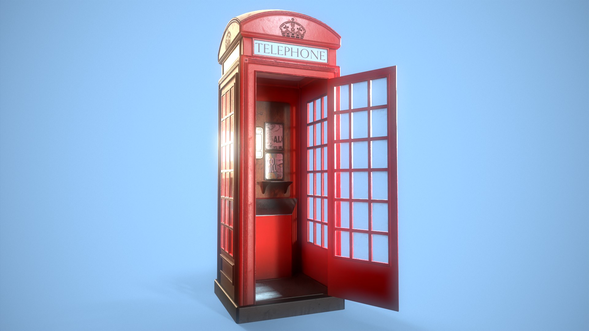 Telephone Box 3D Model - TurboSquid 1775225